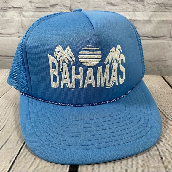 Accessories | Vintage Bahamas Blue Trucker Hat | Poshmark